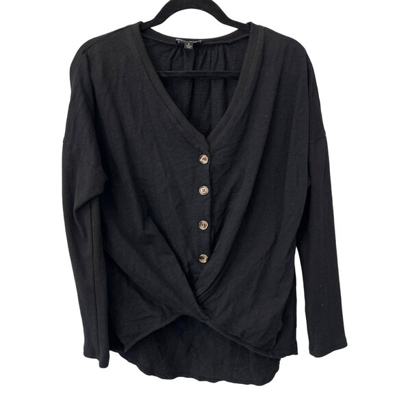 Gigio | Tops | Gigio Twist Front Buton Popover Top Crinkle Cotton Gauze ...
